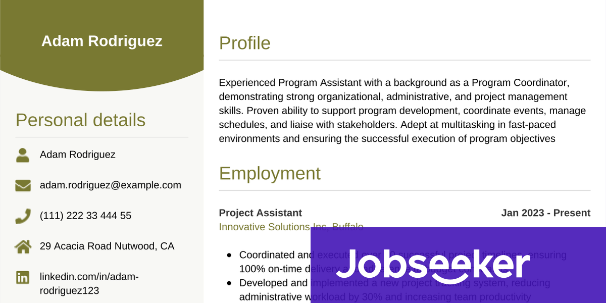 Program Assistant Resume Writing Guide & Tips | Jobseeker