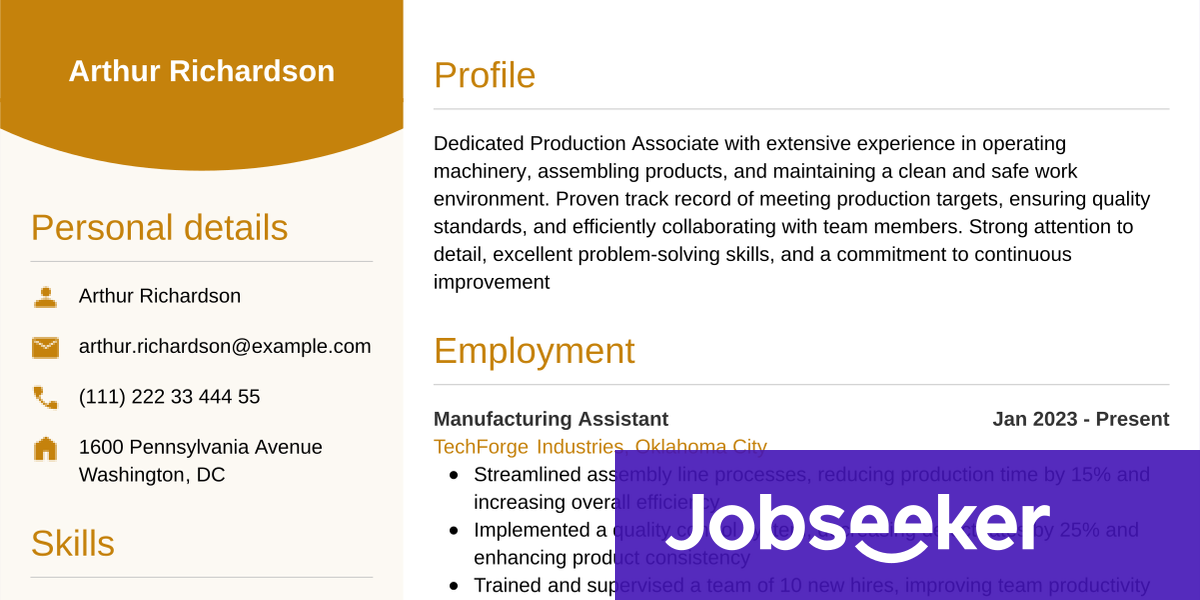 Laborer Resume Example & Writing Guide | Jobseeker