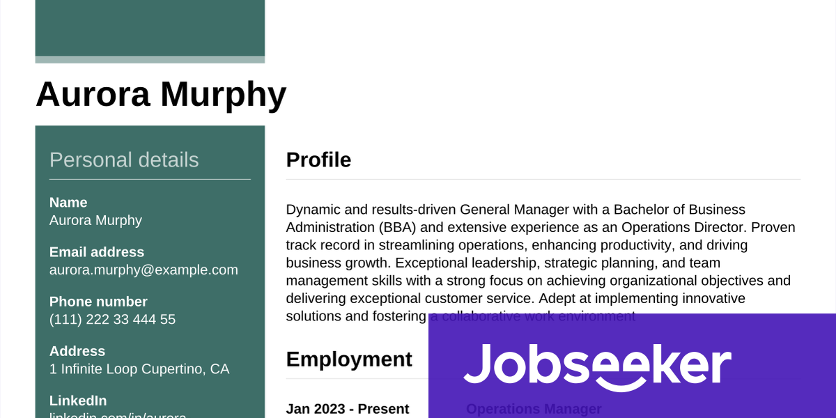 General Manager Resume Writing Guide & Tips | Jobseeker