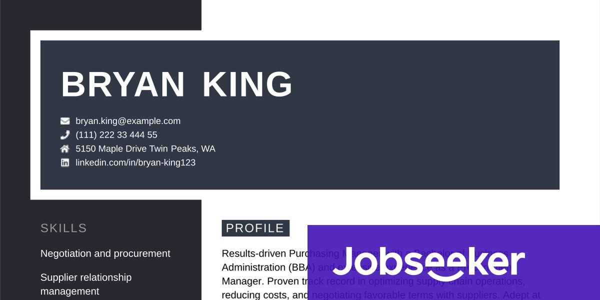 Purchasing Manager Resume Writing Guide & Tips | Jobseeker