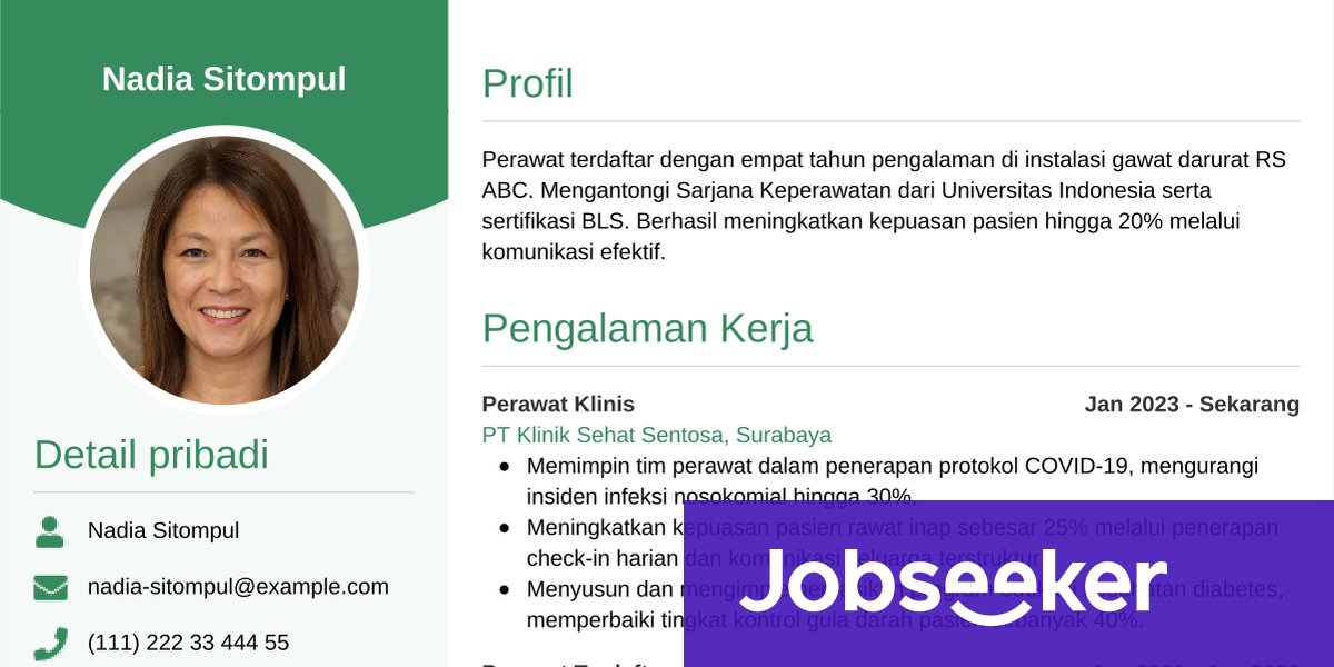 Contoh CV perawat: panduan lengkap & tips | Jobseeker