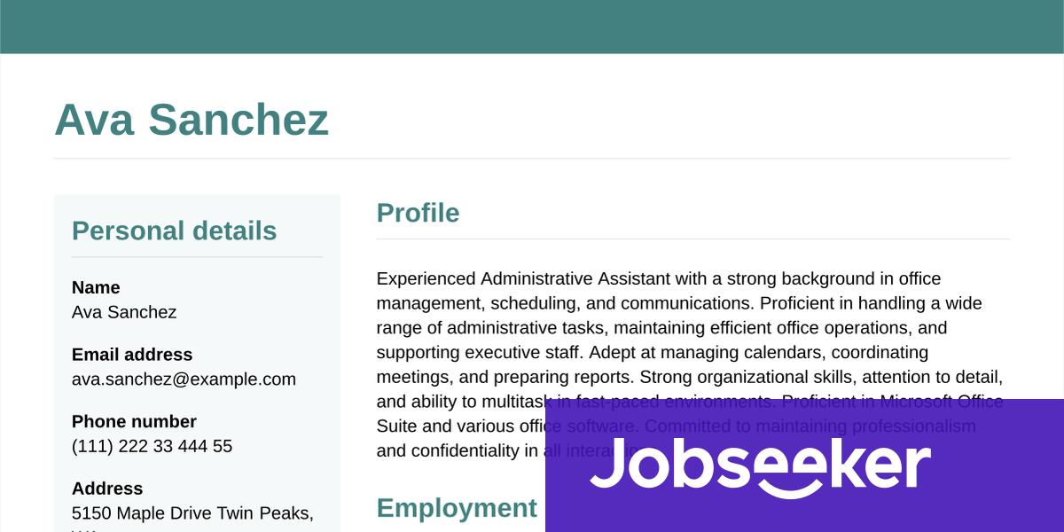 Secretary Resume Example & Writing Guide | Jobseeker