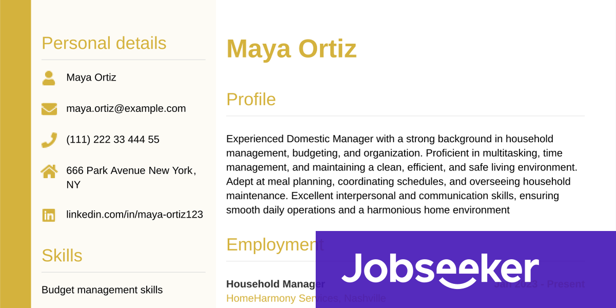 Homemaker Resume Writing Guide & Tips | Jobseeker