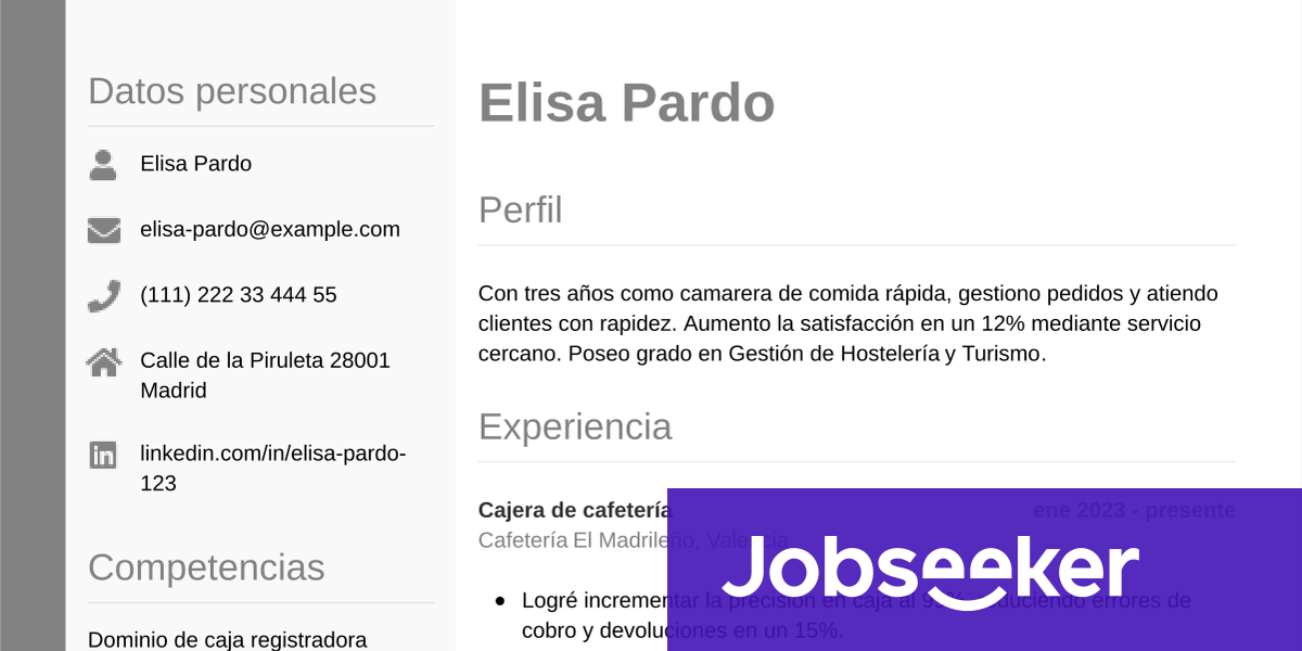 Currículum para Taco Bell ejemplo y consejos | Jobseeker