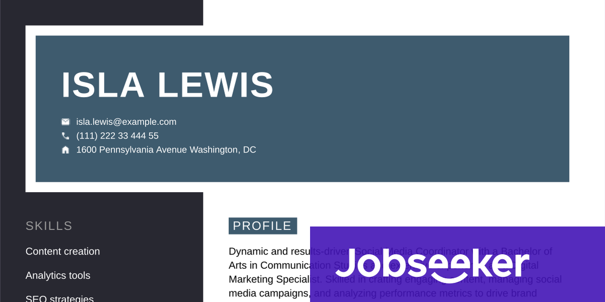 Social Media Coordinator Resume Example & Guide | Jobseeker