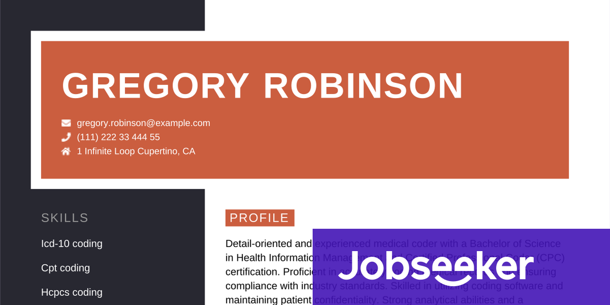 Medical Coder Resume Example & Writing Guide | Jobseeker