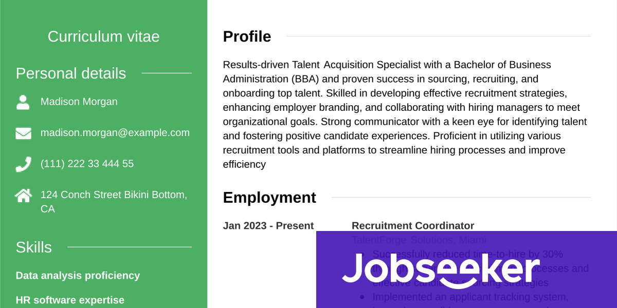 Hiring Manager Resume Example & Writing Guide | Jobseeker