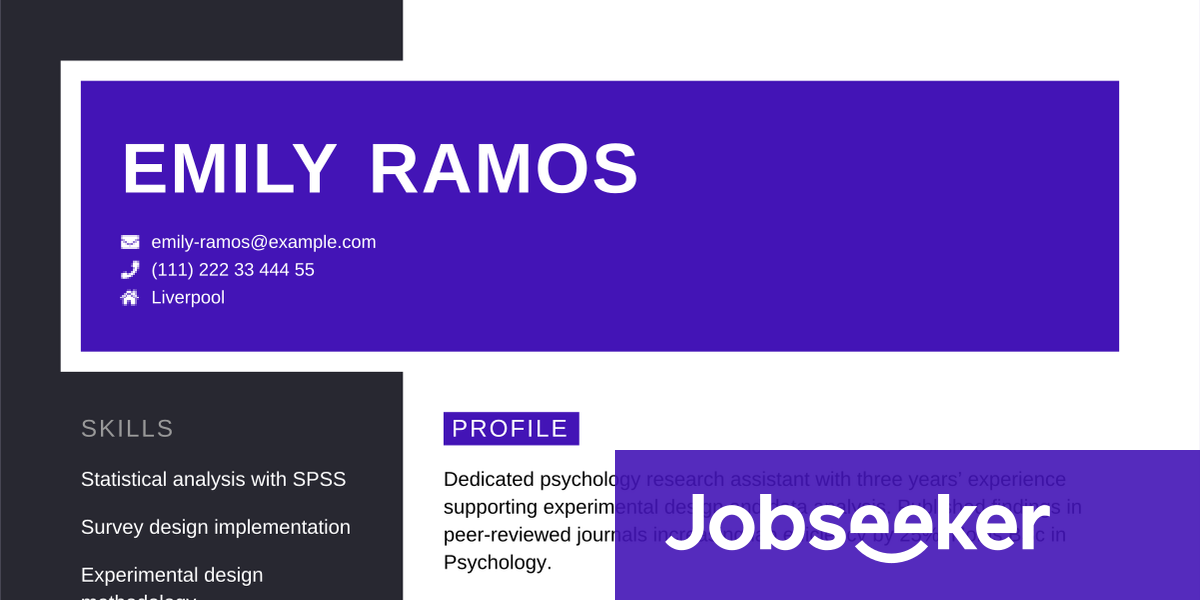 Psychology Research Assistant CV Writing Guide | Jobseeker