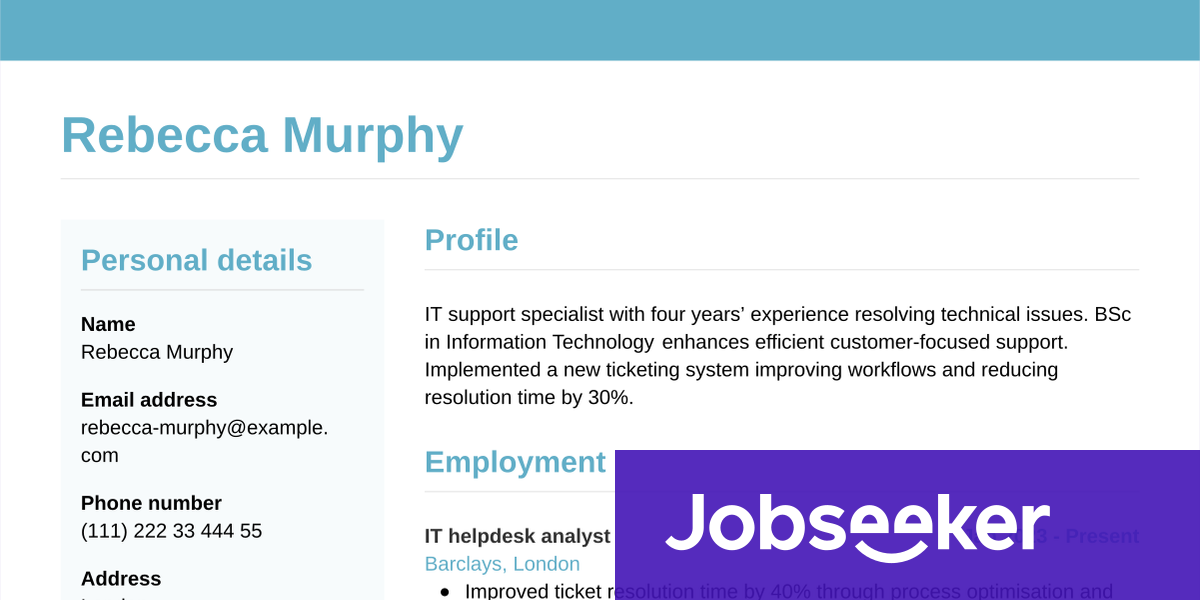 IT Support CV Writing Guide & Tips | Jobseeker