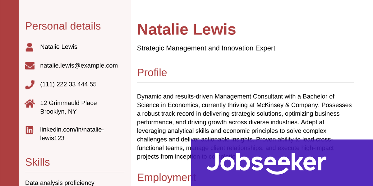 McKinsey Resume Example | Jobseeker
