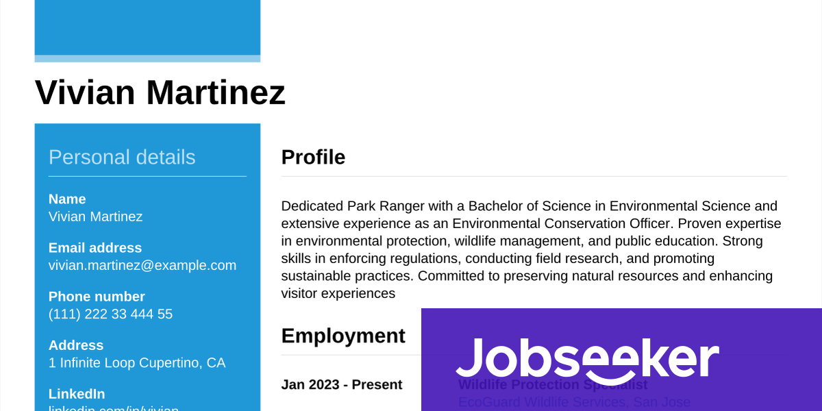 Park Ranger Resume Writing Guide & Tips | Jobseeker