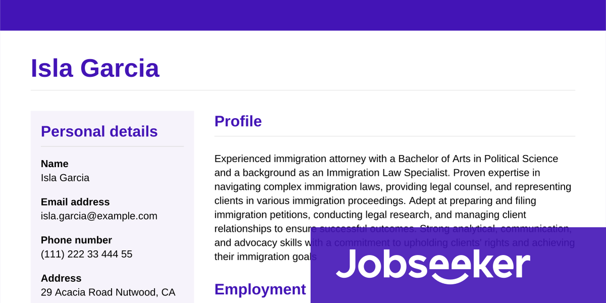 Immigration Attorney Resume Writing Guide & Tips | Jobseeker