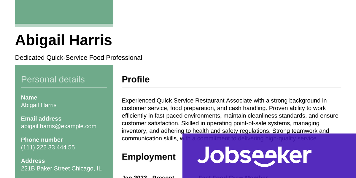 Taco Bell Resume Example | Jobseeker