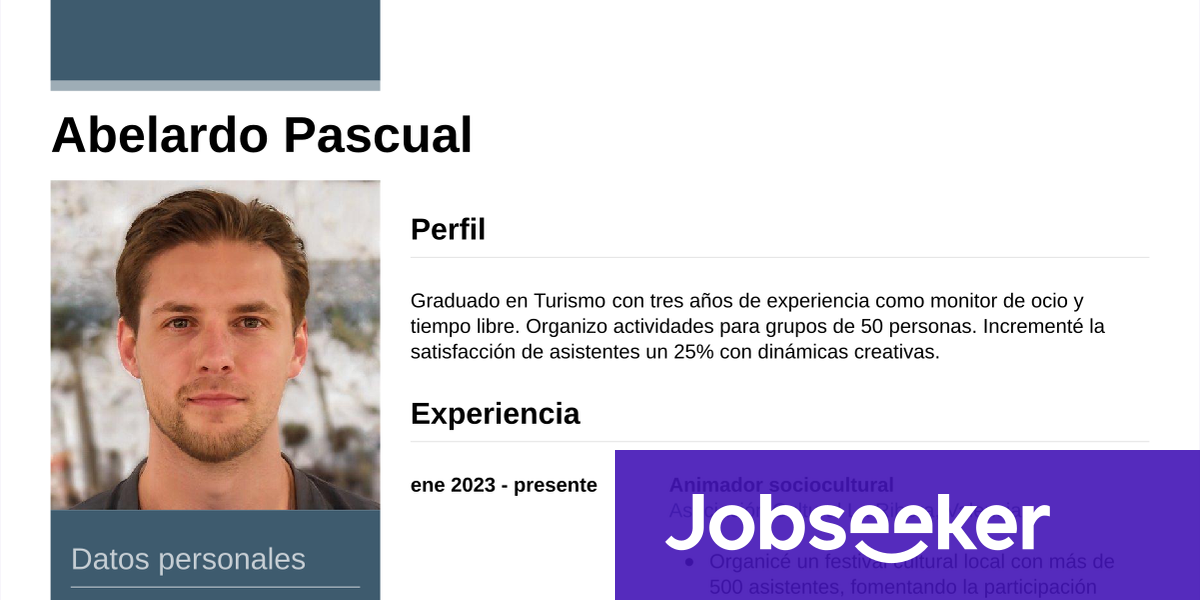 Currículum para Isla Mágica ejemplo y consejos | Jobseeker