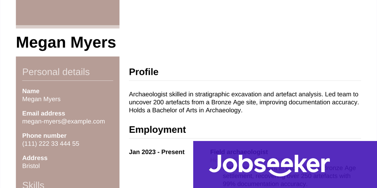 Archaeology CV Writing Guide & Tips | Jobseeker